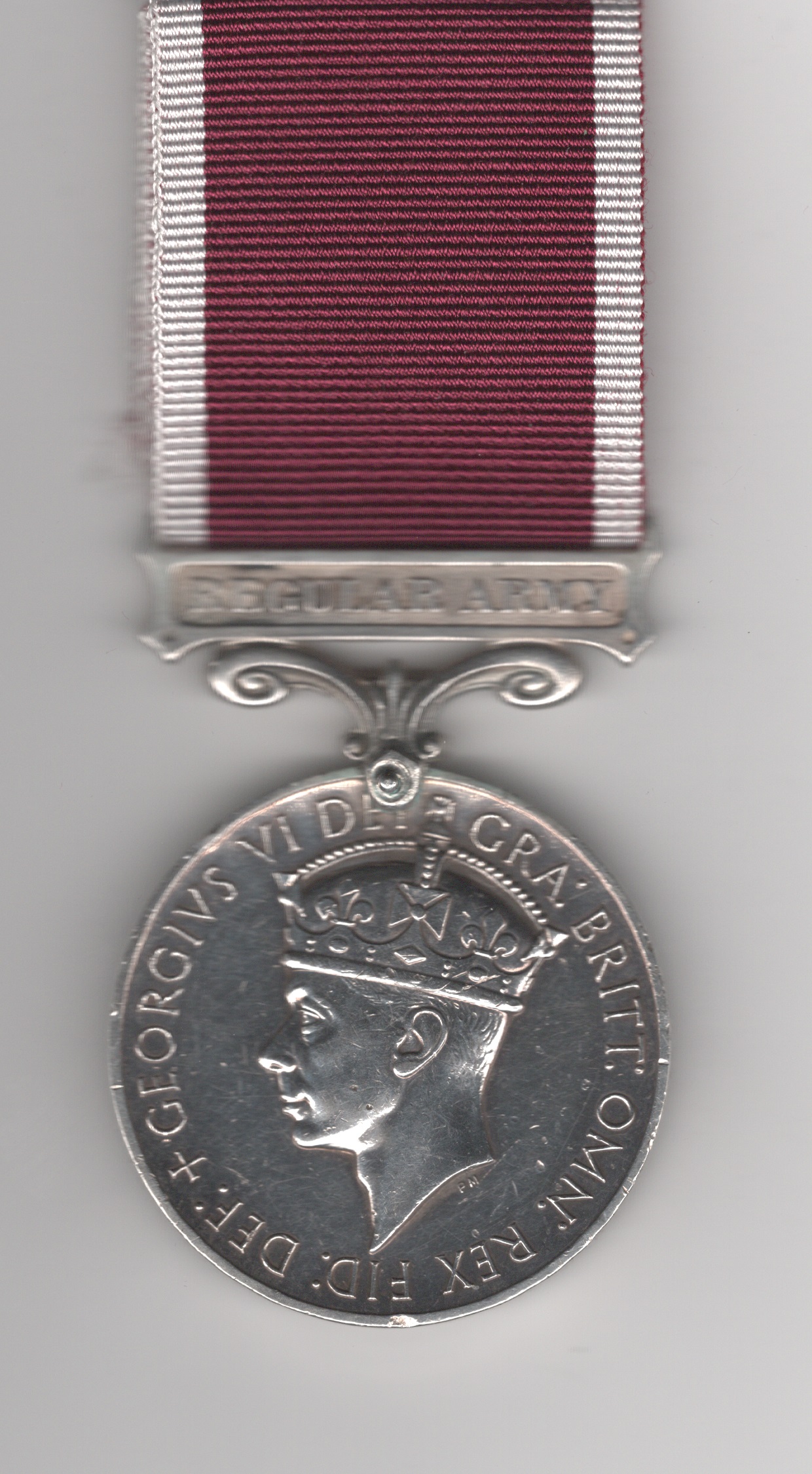 Army Long Service and Good Conduct Medal George VI issue, 2nd type ‘Fid ...